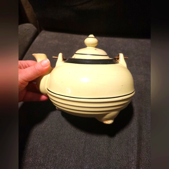 Source Unknown | Kitchen | Vintage Yellow Vintage Redware Three Legged ...